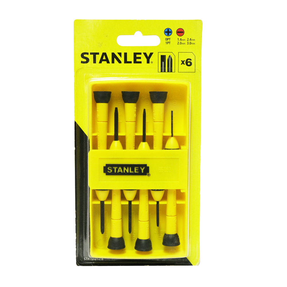 STANLEY ไขควงซ่อมนาฬิกา 6 ตัว/ชุด รุ่น 66-052 (STMT66052-8) - siamwassadu